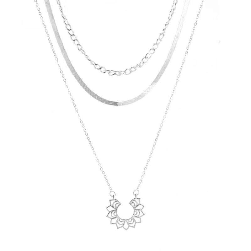 Collier multirang Bohème argent – BIJOUX BY JULIE